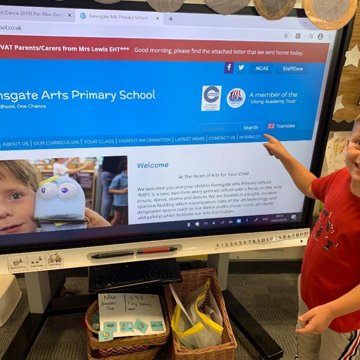 Ramsgate Arts Primary School - RAPS Online Worry Button To Help Children